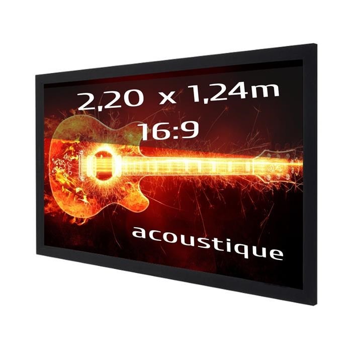 Ecran de projection sur cadre 2,20 x 1,24m, format 16:9, Toile ...