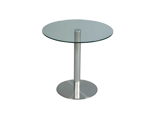 Bout de canapé rond céramique blanc - alina : transparent - l 46 x l 46 ...