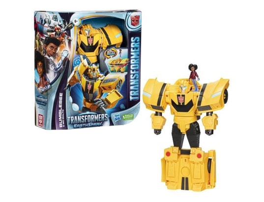 Transformers earthspark, figurine spin changer bumblebee de 20 cm avec ...