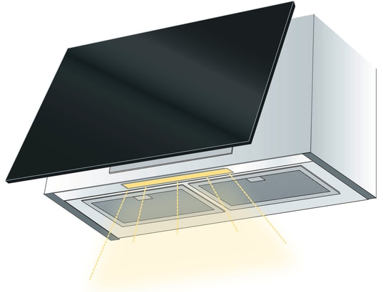 Hotte decorative murale MIELE DA 9298 W Screen, largeur 90 cm, 915 m3/h ...