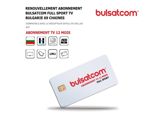 Renouvellement abonnement bulsatcom 12 mois full sport tv bulgarie, 69 ...
