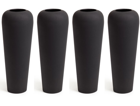 Vase décoratif LF Lot 4 Vase grand format Walter en métal noir 48cm Pas ...