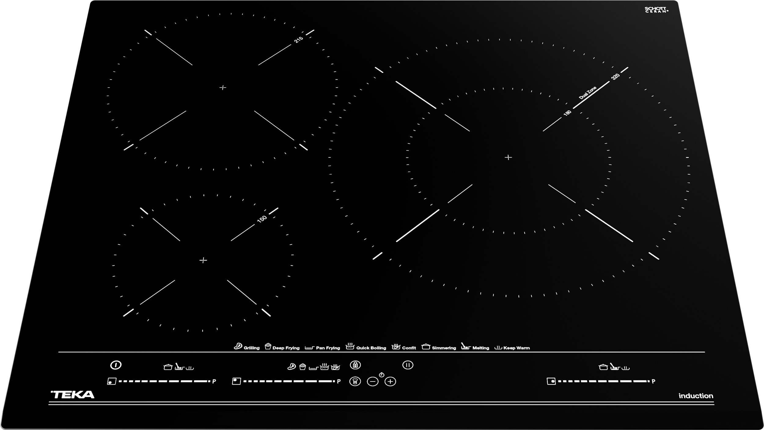 TEKA IZC 63630 N, 3 foyers, Zone 32cm, Multislider Pro - Plaque ...