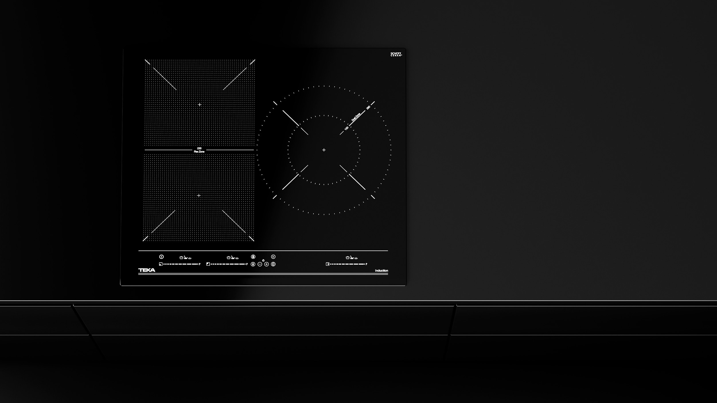 TEKA IZF 65320, 3 foyers, 3 boosters, 7400 w - Plaque induction Pas Cher