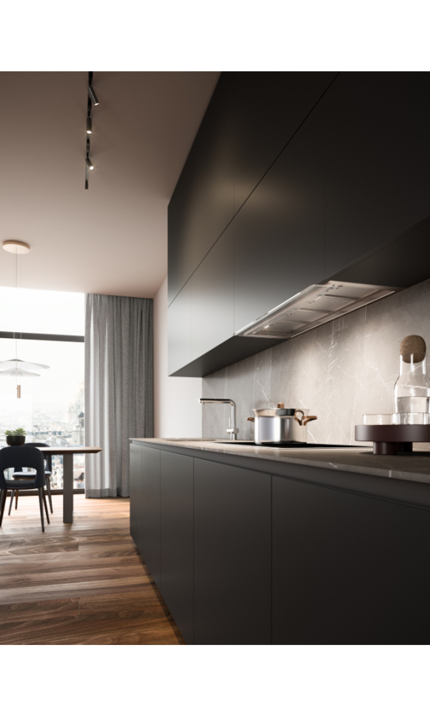 Groupe filtrant FALMEC Virgola NRS 90cm inox, 800m3/h, 4 vitesses Pas ...