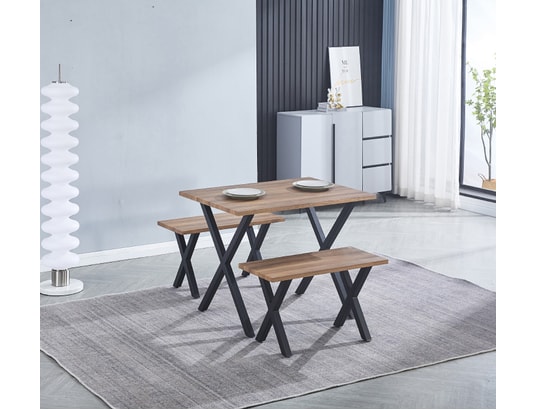 Ensemble de table de cuisine + 2 tabourets en mdf PEGANE Pas Cher ...