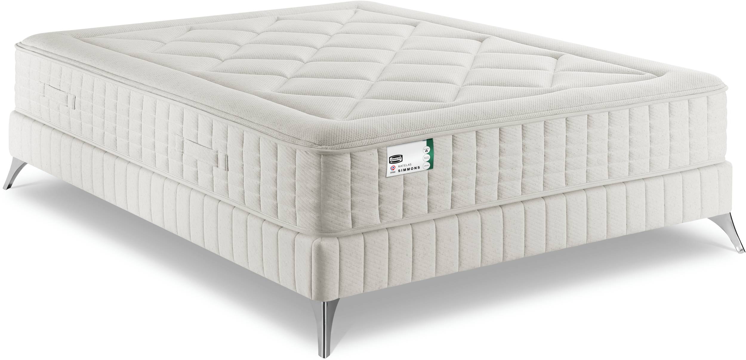 Ensemble Matelas Sommier 160 x 200 SIMMONS First FR4 + sommier 1620 ...