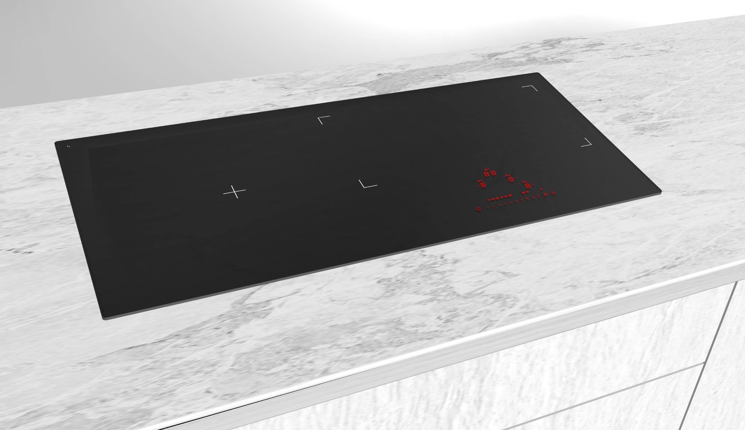 HDC 78IND-3Z, 3 foyers, Panoramique , 6400 w - Plaque induction Pas Cher