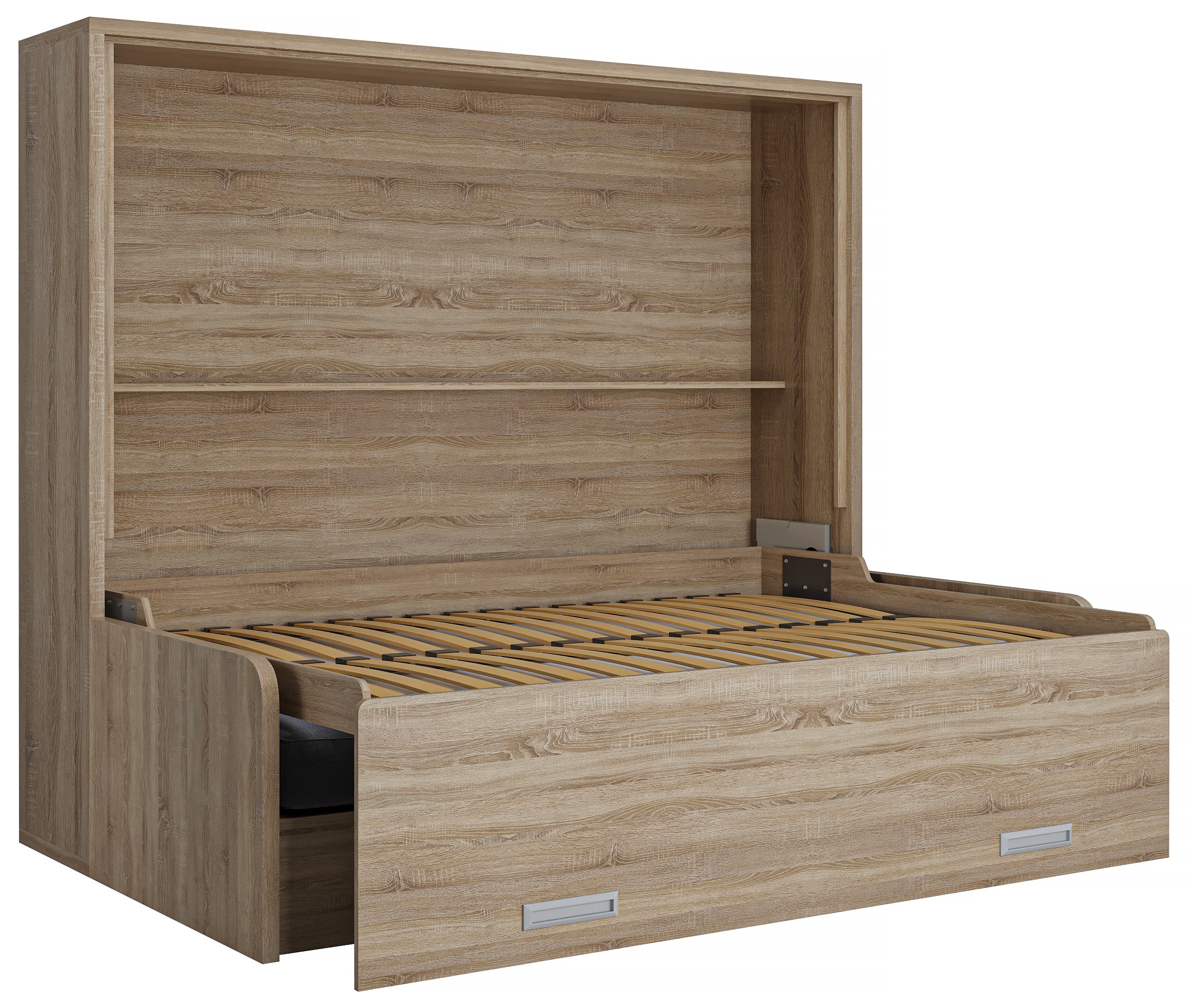 Lit rabattable avec canapé LEADERBED Bora sofa 140x200cm chêne canapé ...