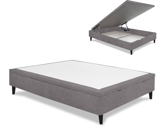 Sommier 160 x 200 LE SOMMIER FRANCAIS ECRIN electrique gris sydney 1620 ...