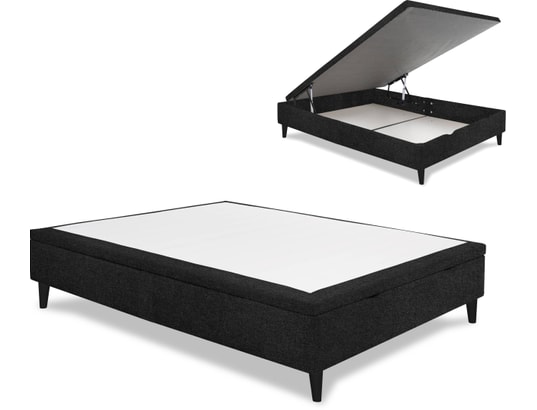 Sommier 160 x 200 LE SOMMIER FRANCAIS ECRIN electrique noir sydney 1620 ...