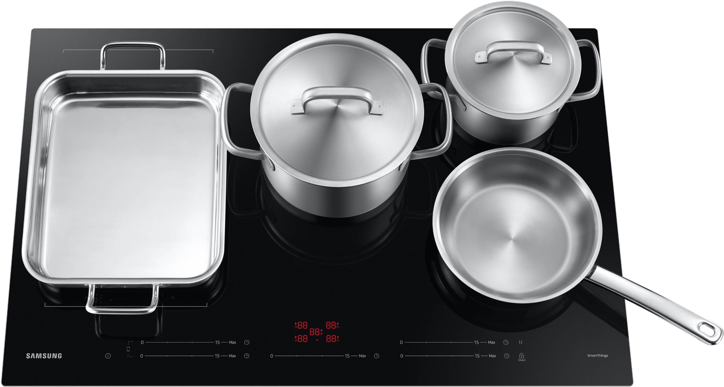 SAMSUNG NZ85C6057FK, 5 foyers, 80 cm, 7400w - Plaque induction Pas Cher