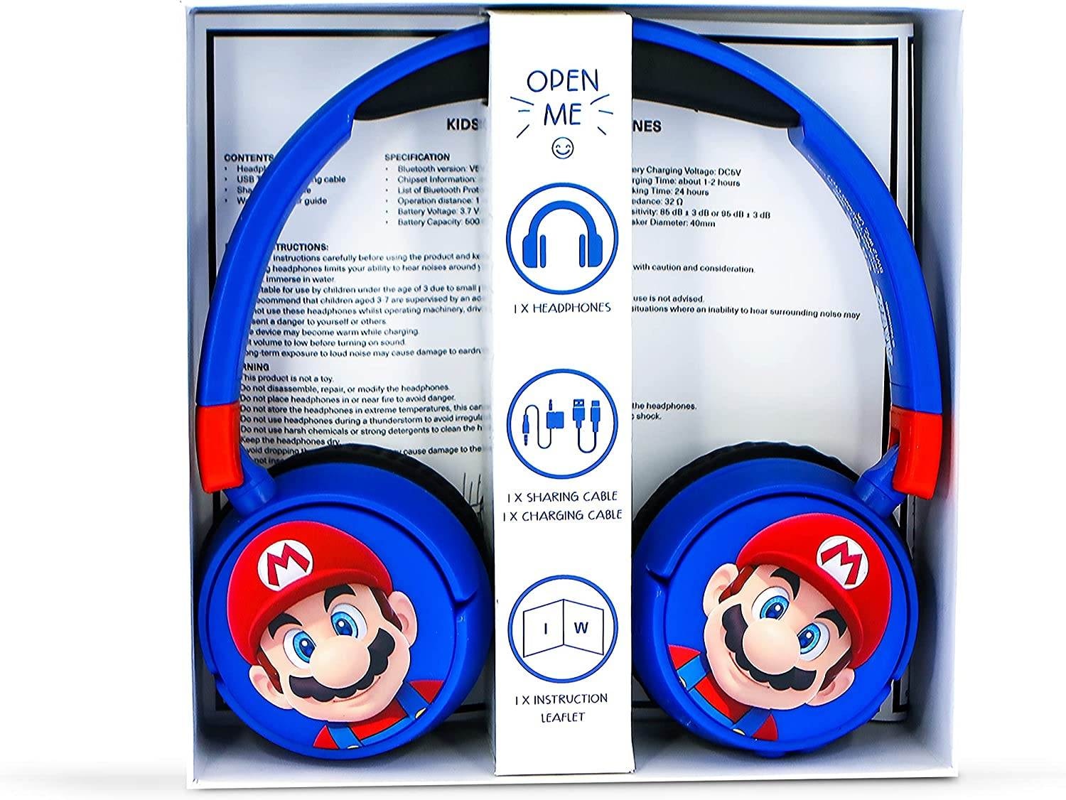 Casque audio enfant CGV Super mario sans fil pour enfants Pas Cher ...