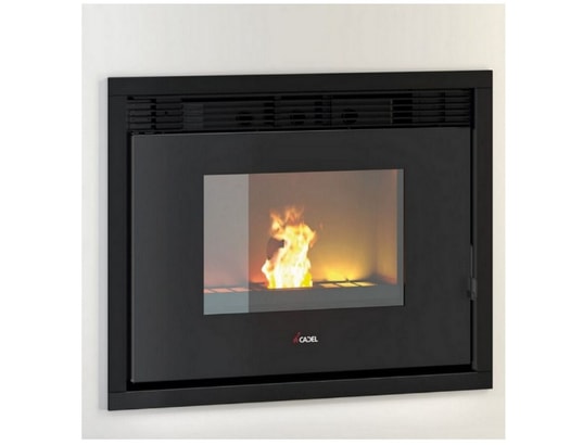 Insert à granulés de bois acier noir 7020016 CADEL Pas Cher - UBALDI.com