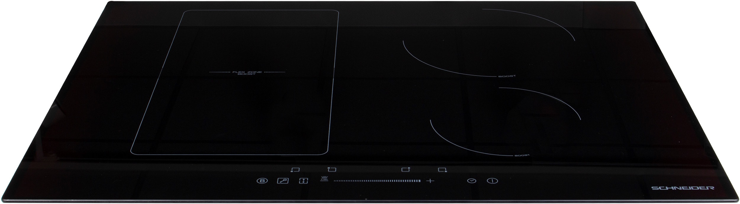 SCHNEIDER SCTI6041N3/1, 4 foyers dont 1 extensible, 7400w - Plaque ...