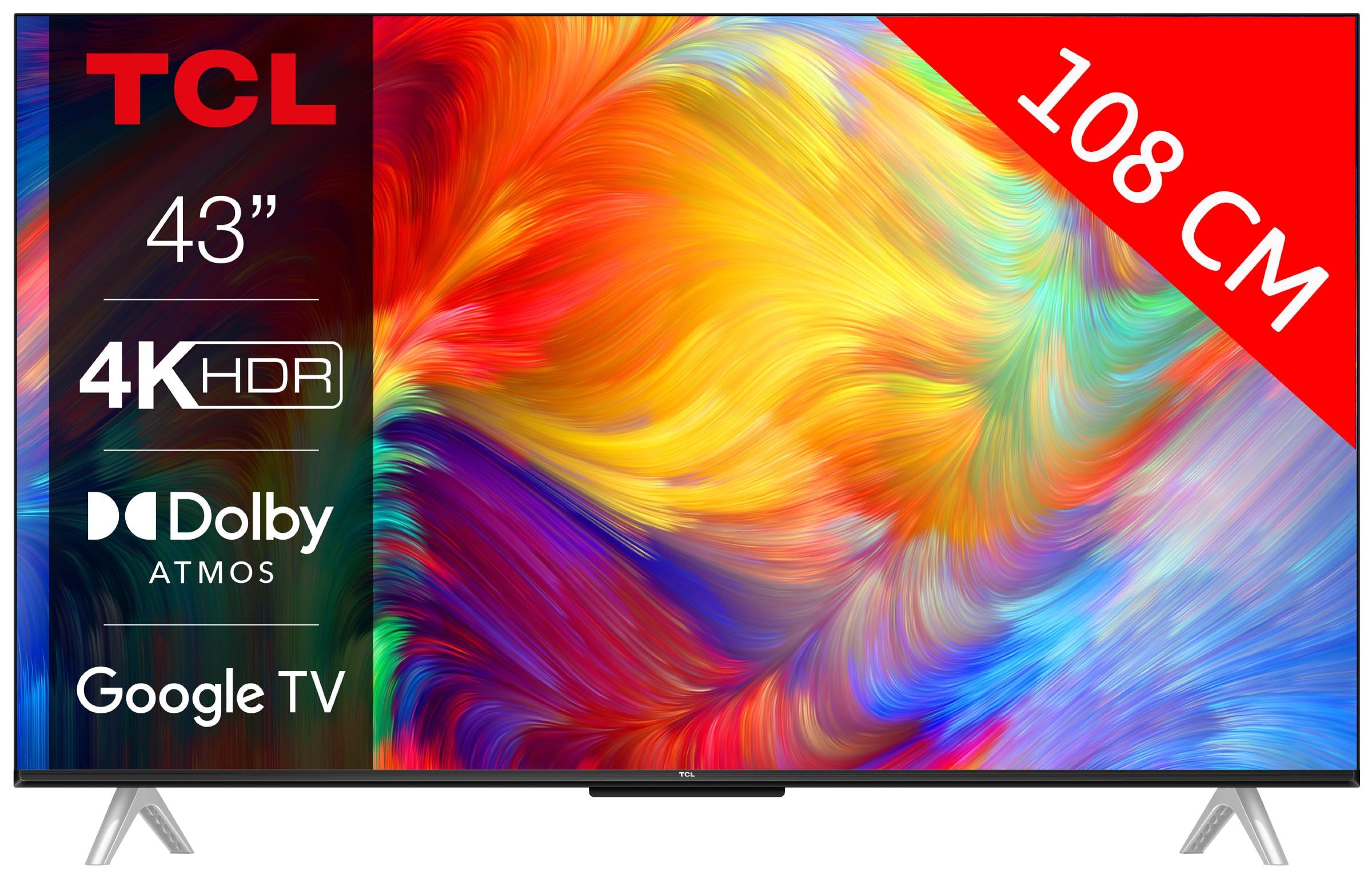 TCL 43P637 Google TV - TV LED 4K 108 cm - Livraison rapide