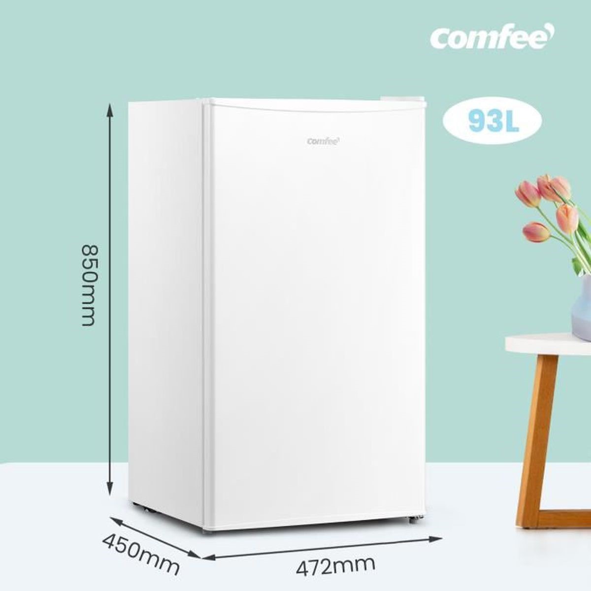 Réfrigérateur table top 93l froid statique-41db-blanc [classe ...