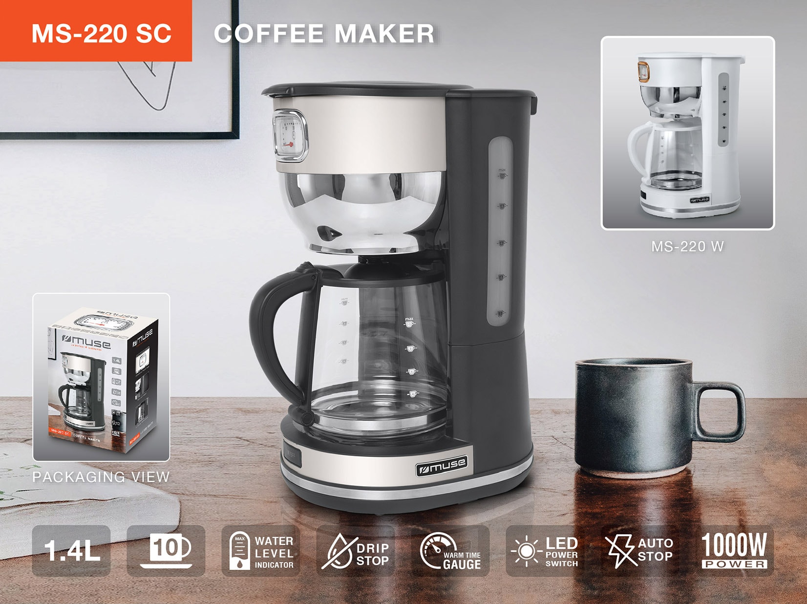 Cafetière MUSE MS-220 SC Pas Cher - UBALDI.com