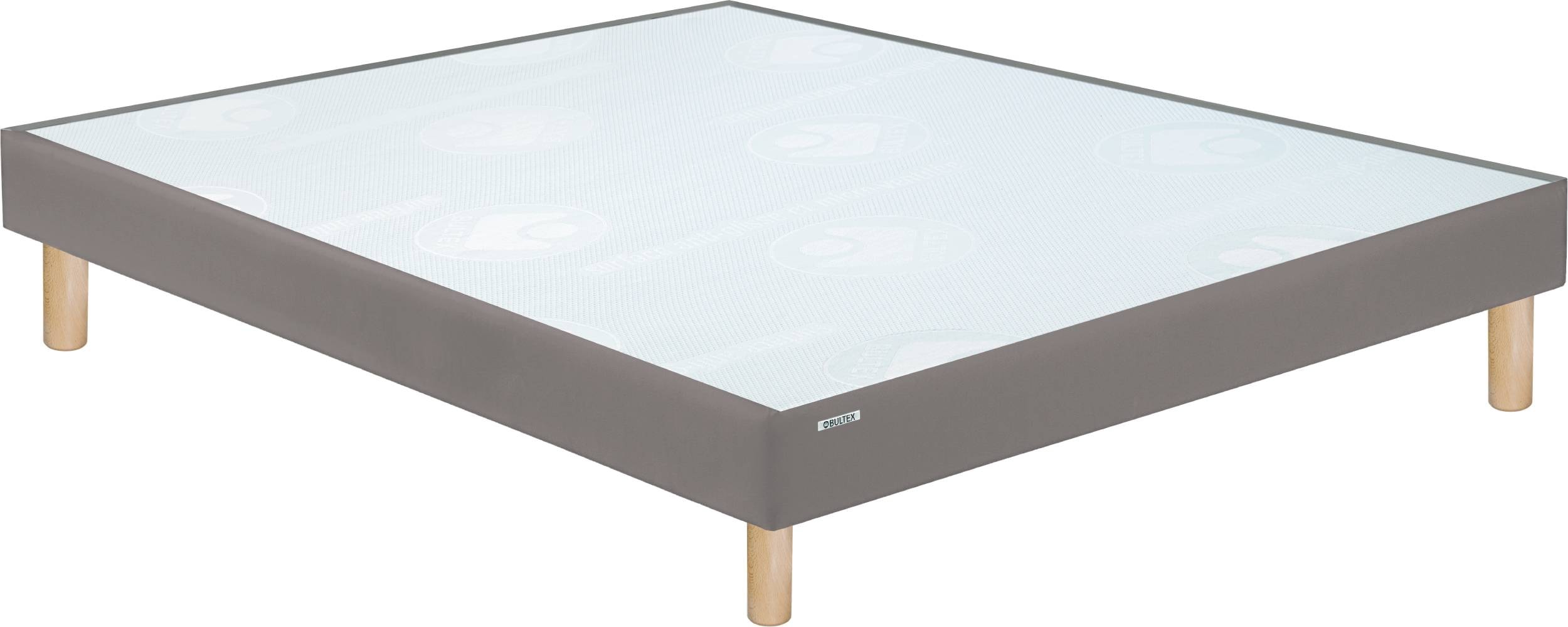 Sommier 160 x 200 BULTEX Vitality ferme enduit taupe 1620 Pas Cher ...