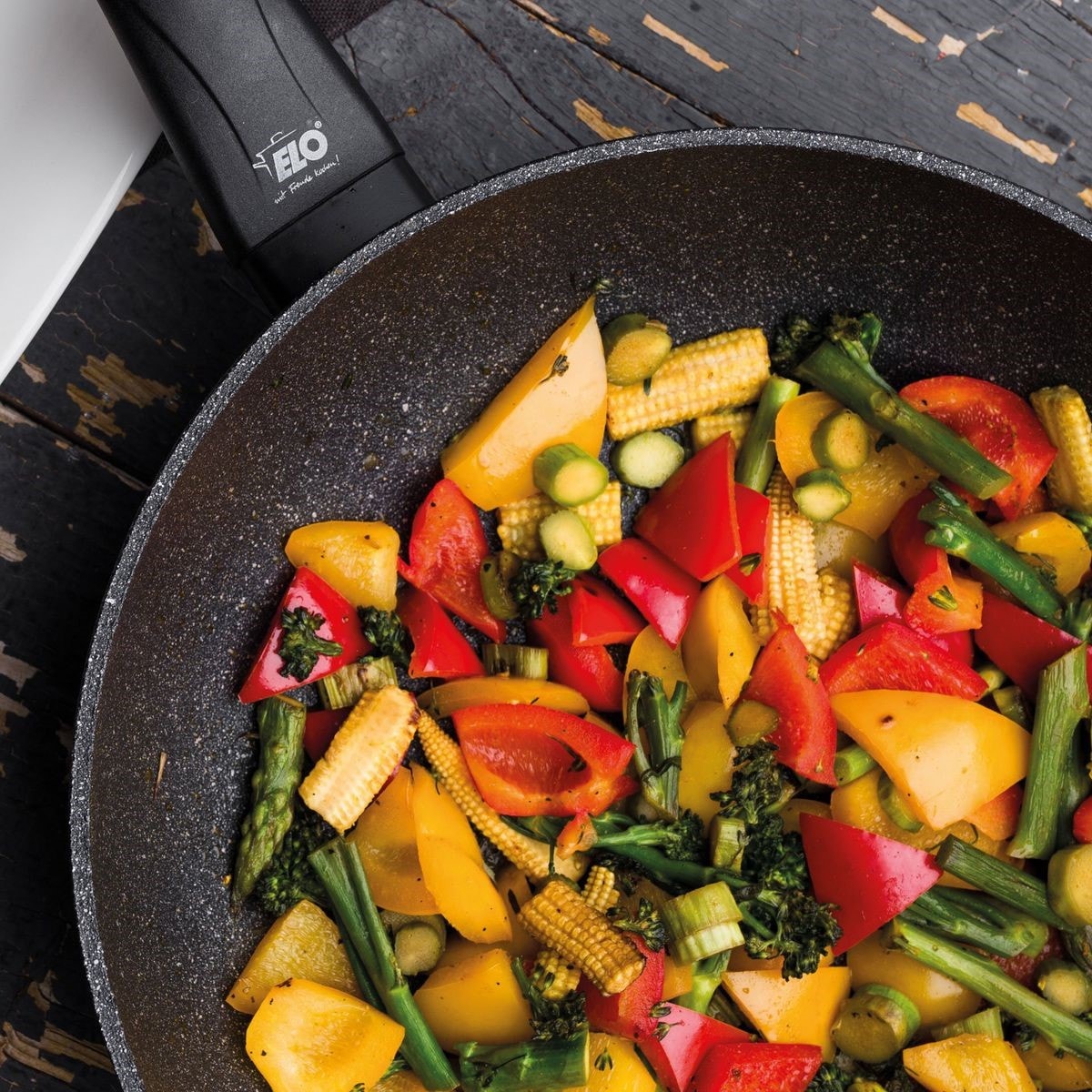 Lot de deux poêles à frire en aluminium 20 cm et 24 cm elo granit solution ref.9904550 ELO