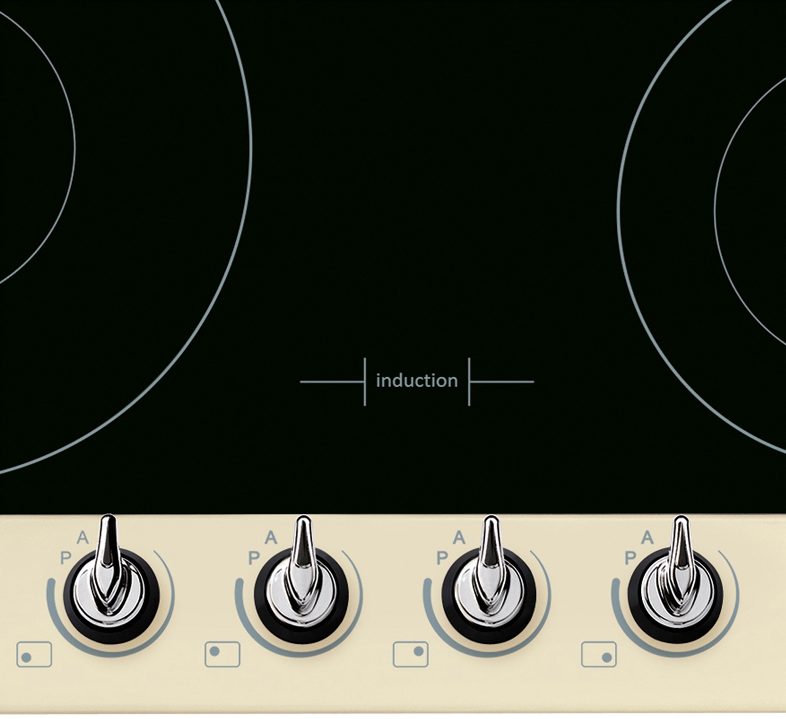 SMEG SI964PM, Victoria Crème, Manette - Plaque induction Pas Cher