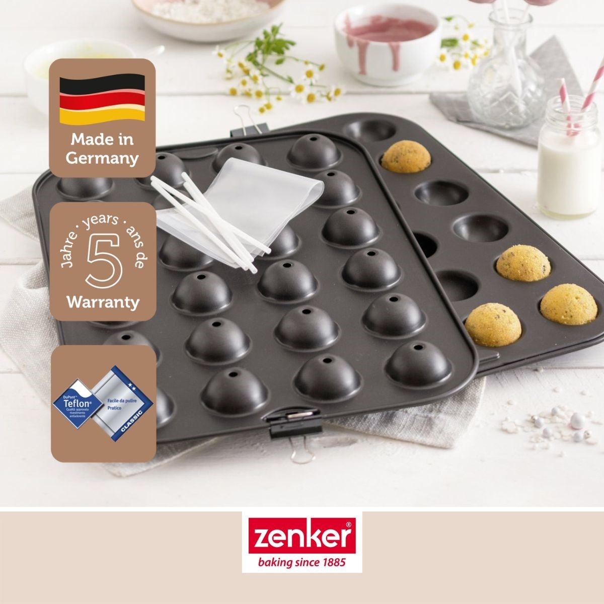 Set moule cake pop bâtonnets et sachets transparents zenker special creative ref.7424 ZENKER Pas ...
