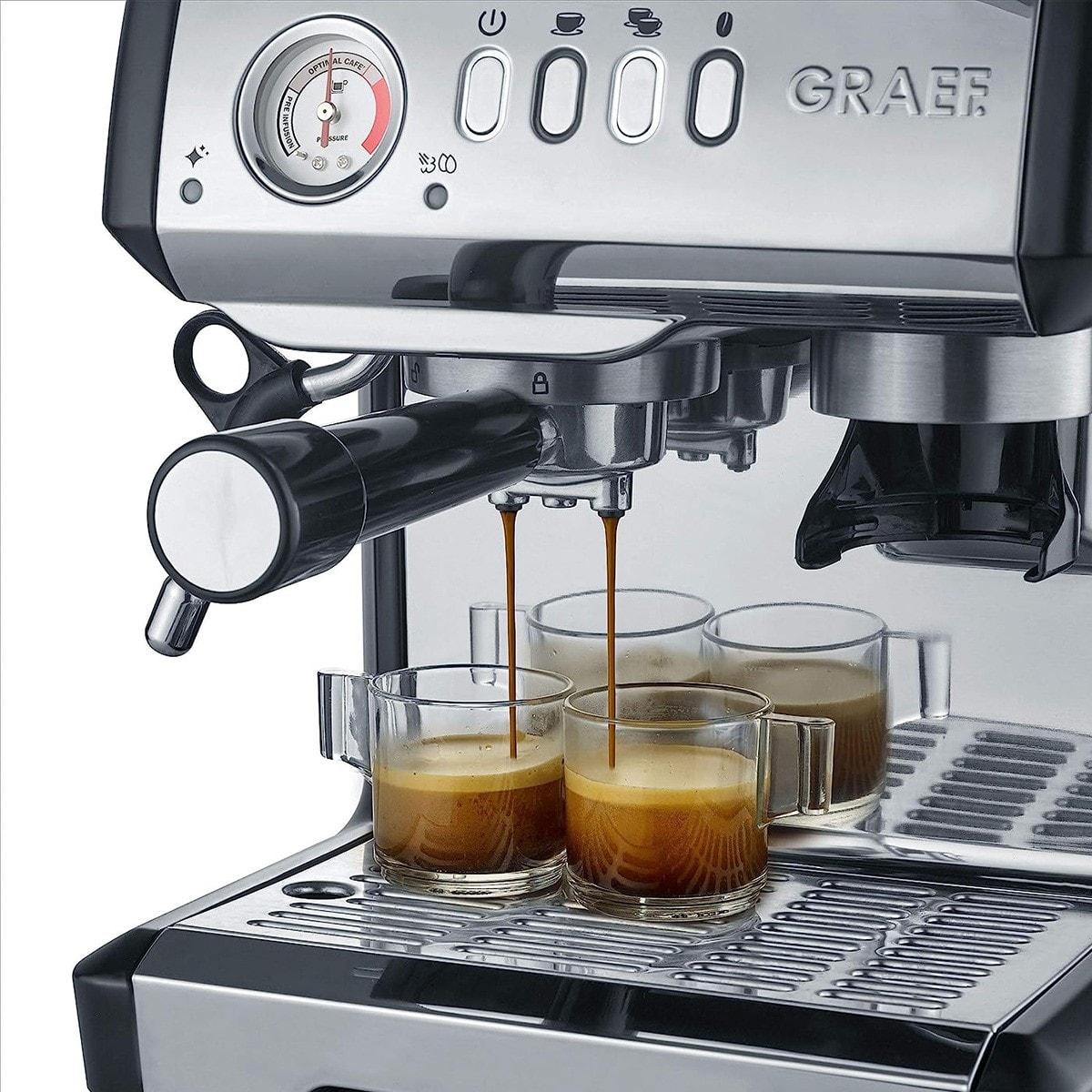 Machine à expresso avec broyeur 15bars noir esm 802 GRAEF