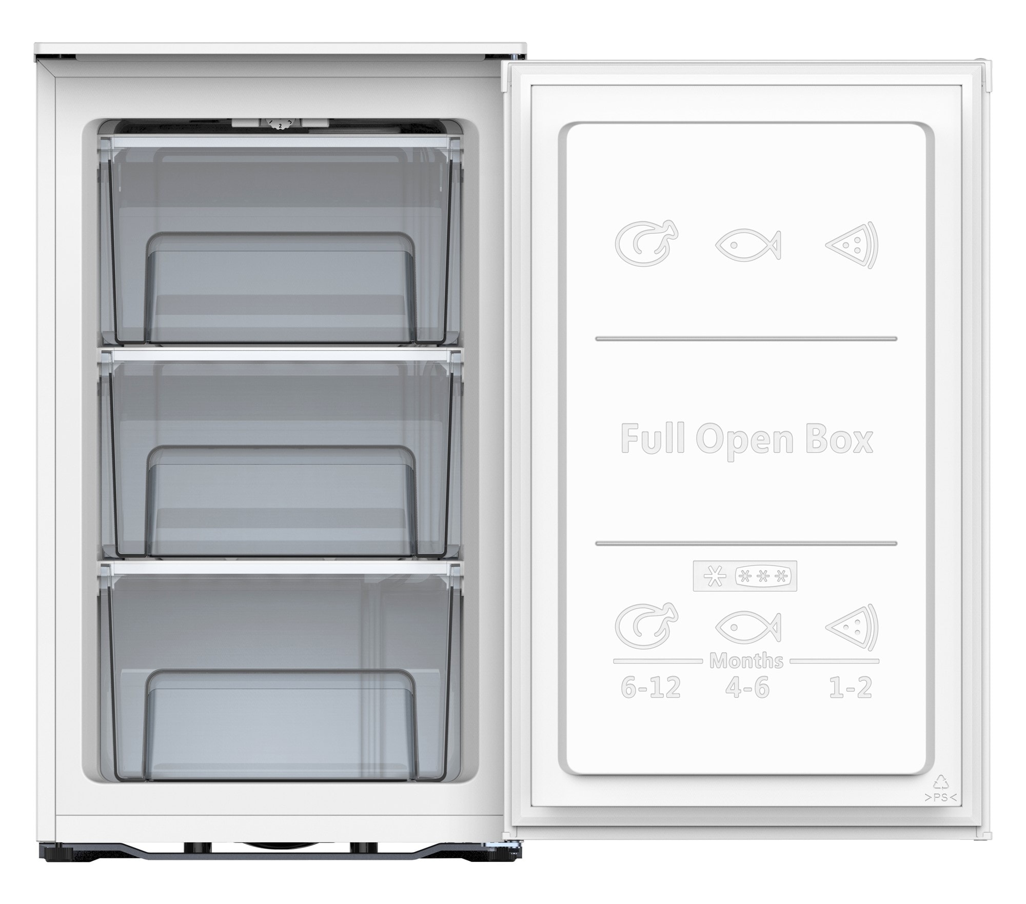 Congélateur 4* - 87l - 3 bacs - congélation : 3,5kg/18h HYUNDAI