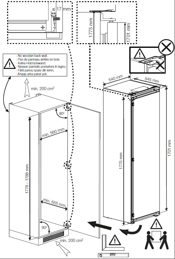 Réfrigérateur encastrable 1 porte BEKO BSSA315E4SFN, 309 litres, Tout ...
