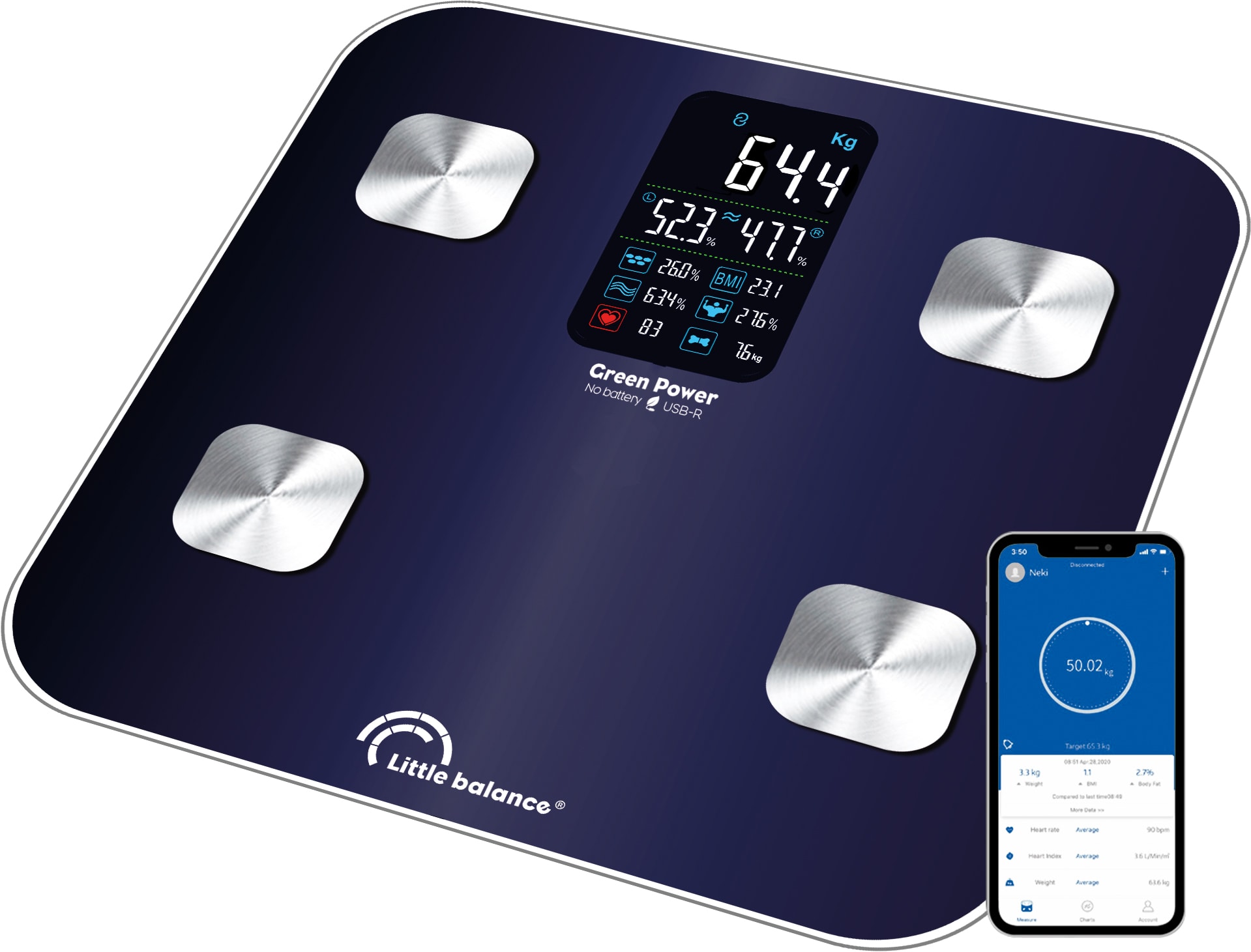 Pèse personne impédancemètre connecté LITTLE BALANCE 8683 Pas Cher ...