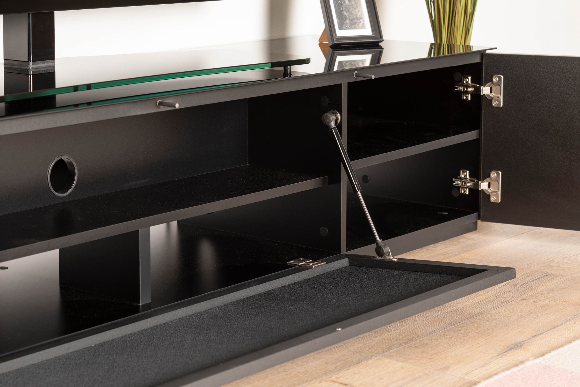 Meuble TV SONOROUS Meuble TV SONOROUS STUDIO 200 METAL NOIR Pas Cher - UBALDI.com