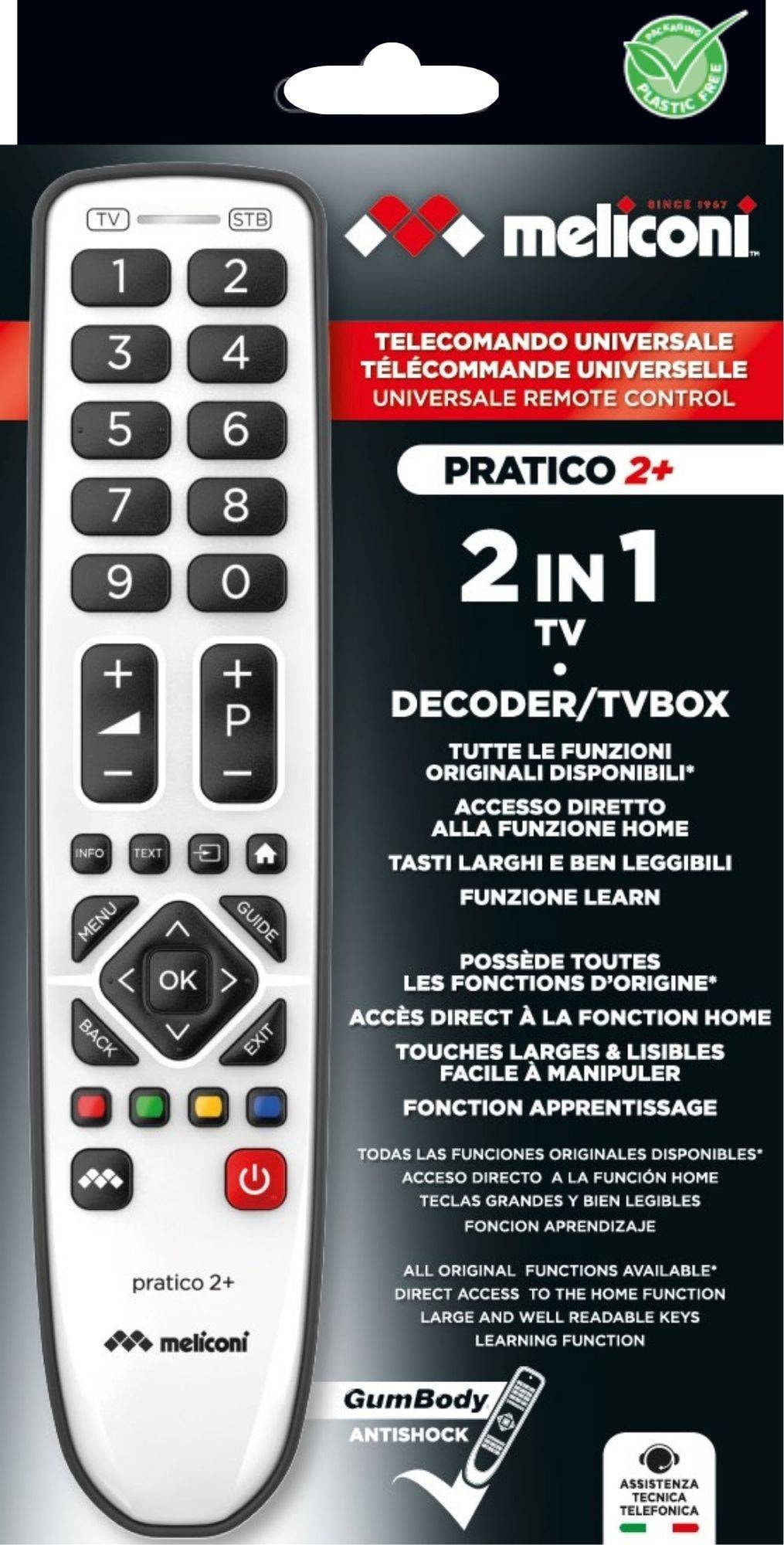 Télécommande universelle MELICONI PRATICO 2+ Pas Cher - UBALDI.com