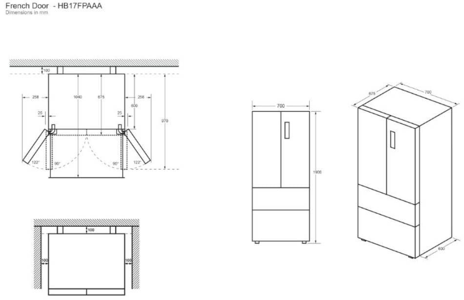 Réfrigérateur 4 portes HAIER HB17FPAAA Pas Cher - UBALDI.com