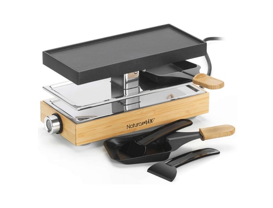 Appareil à raclette 2 personnes 440w bois rac.wood-2 NATURAMIX Pas Cher ...