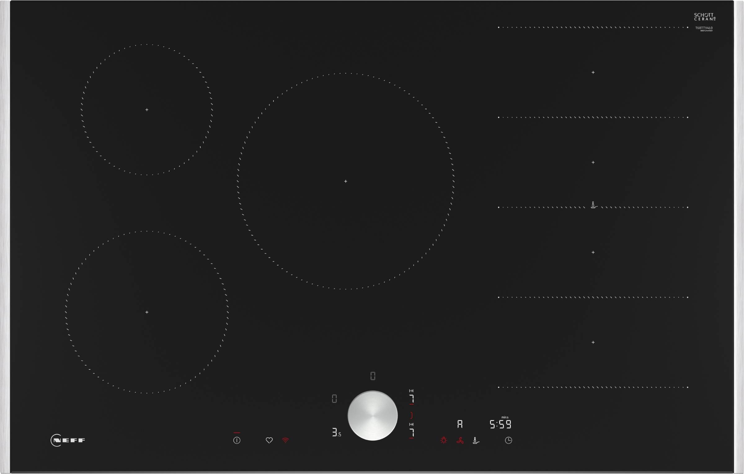 NEFF T68TTV4L0, N90, 80 cm, FlexInduction - Plaque induction Pas Cher