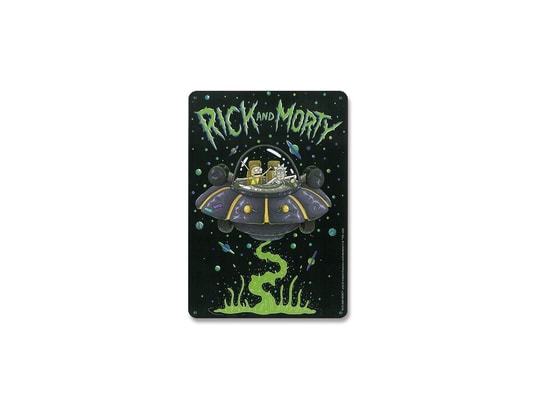 Rick & morty - panneau métal spaceship 15 x 21 cm LOGOSHIRT Pas Cher ...