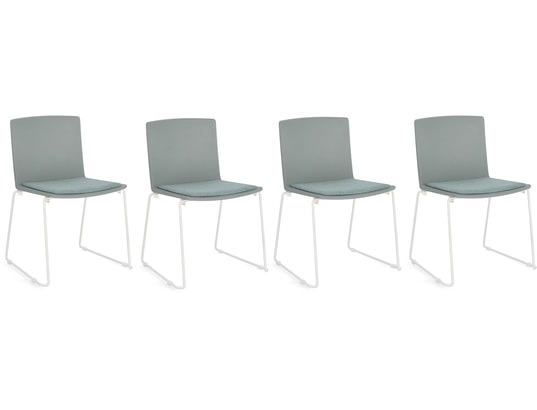 Chaise BIZZOTTO 4 Chaises Giulia Blanc/Vert Sauge Pas Cher - UBALDI.com