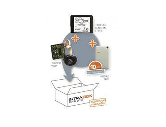 Kit intratone hboxeco-vigik - centrale de gestion 1 porte+1 lecteur ...