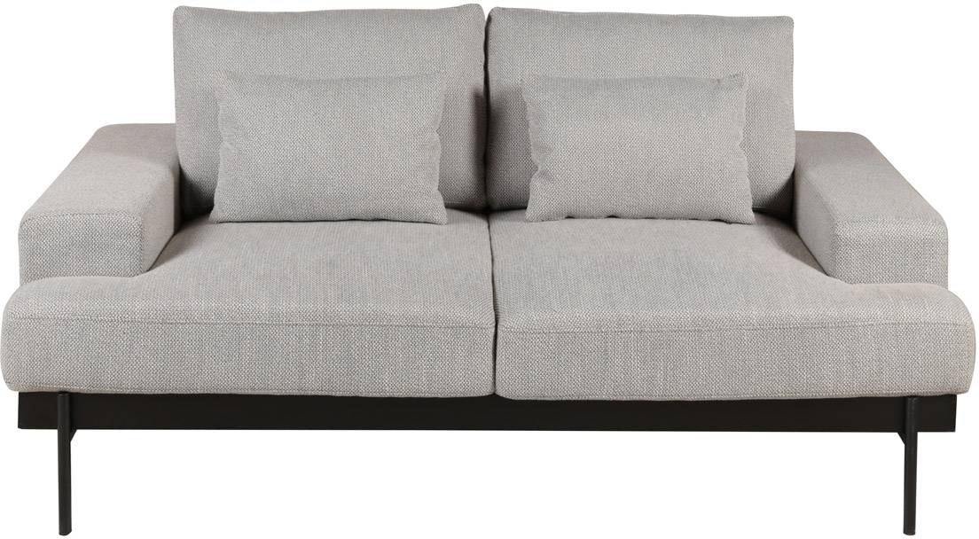 Canapé tissu PRO LIVING Canapé Yoko 2places Gris clair Pas Cher ...