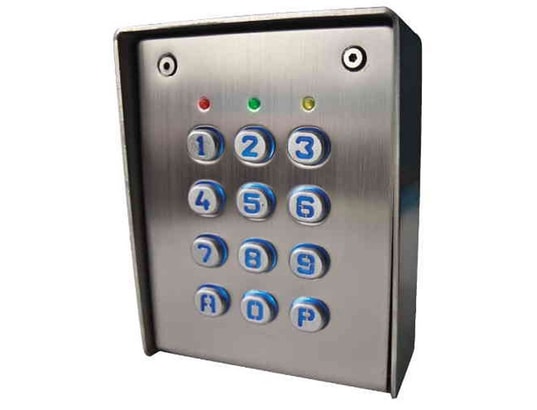 Clavier à code filaire coffre inox en saillie su2sabtmg touches métal en applique - 12/24v ac/dc ...