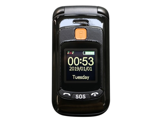 Mafam f899: téléphone portable à clapet 2.4 pouces, grandes touches, double sim, sos, fm ...