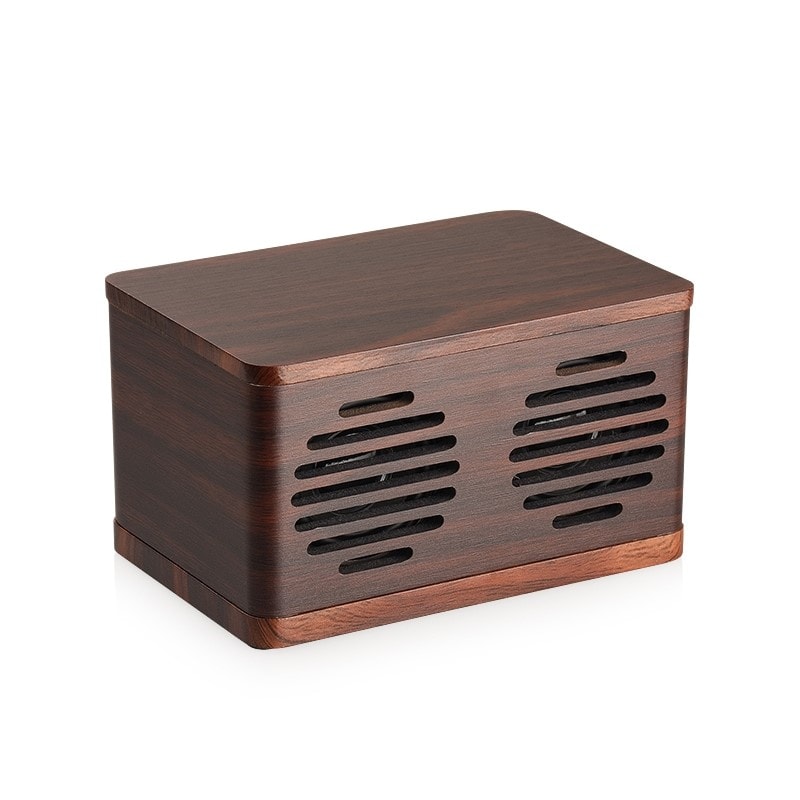 Enceinte bluetooth bois puissante 12w autonomie 3-6h support micro sd ...