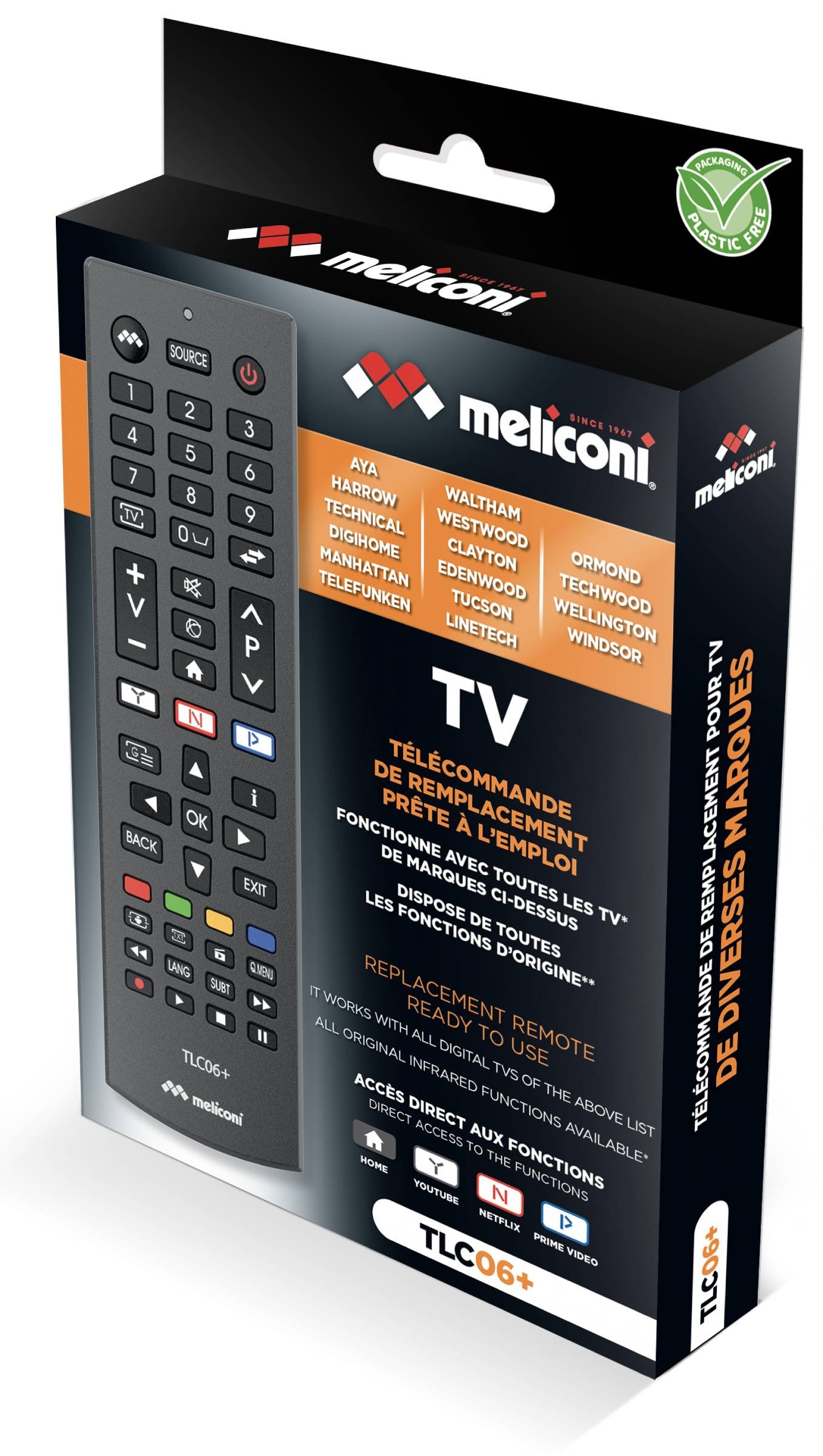 Télécommande universelle MELICONI TLC 06+ Pas Cher - UBALDI.com