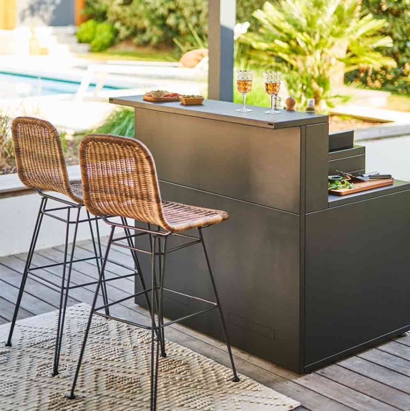 Meuble comptoir FORGE ADOUR Support cuisine 120 cm, Acier, Comptoir ...