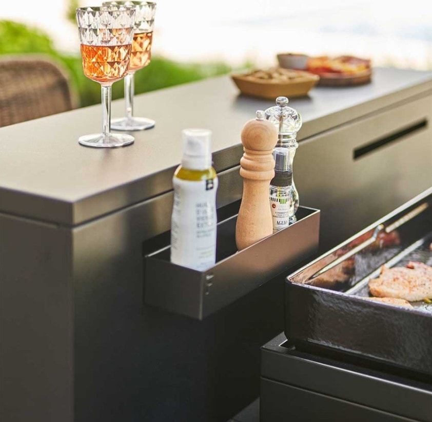 Meuble comptoir FORGE ADOUR Support cuisine 120 cm, Acier, Comptoir ...