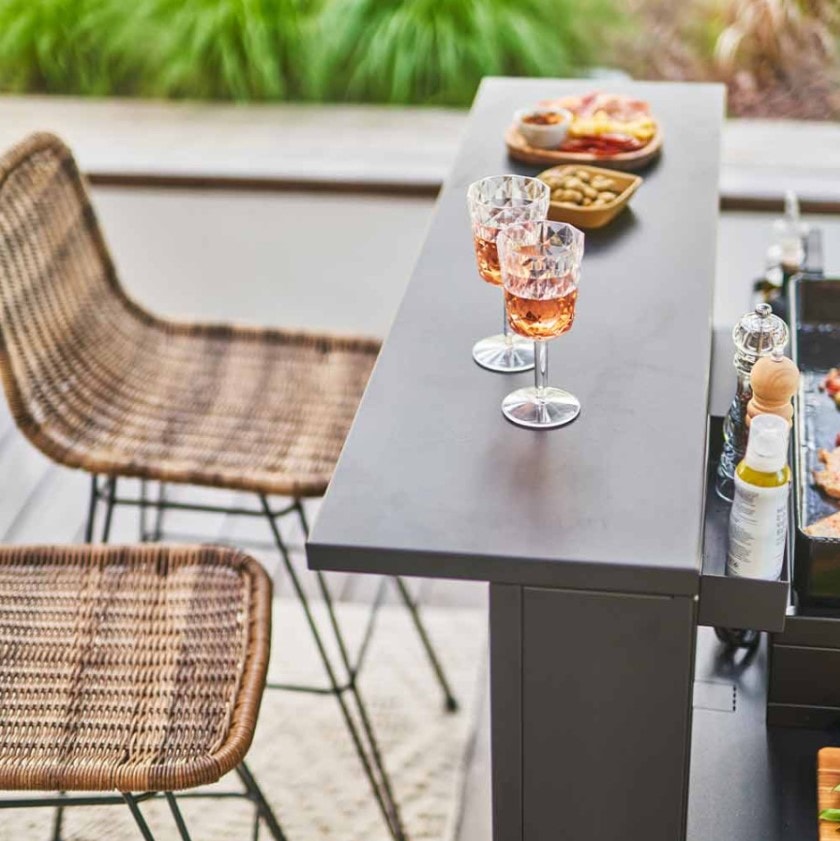 Meuble comptoir FORGE ADOUR Support cuisine 120 cm, Acier, Comptoir ...