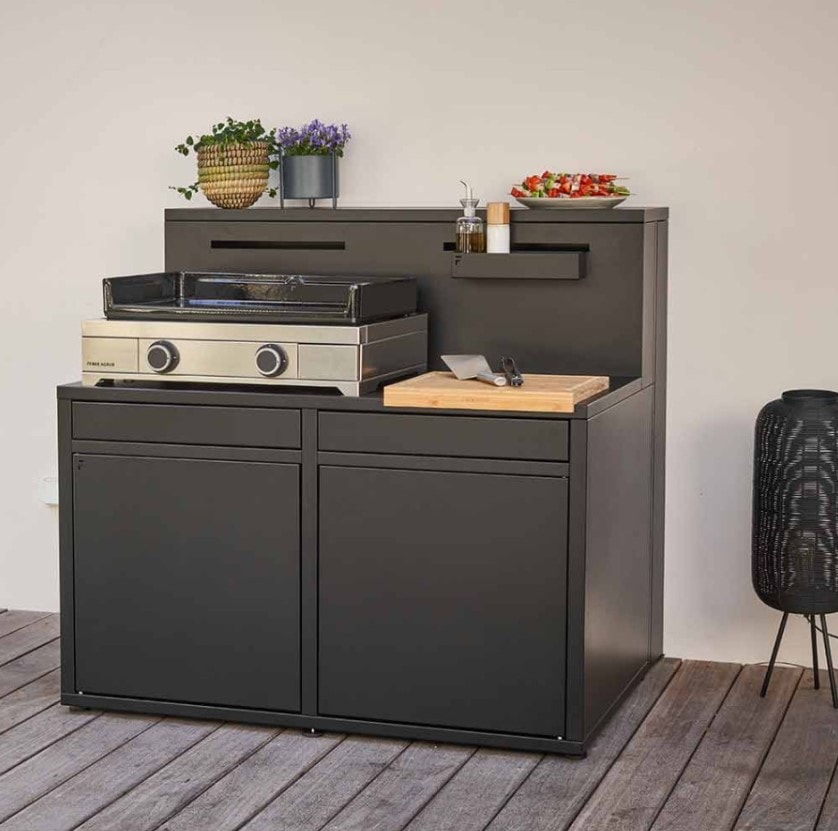 Meuble comptoir FORGE ADOUR Support cuisine 120 cm, Acier, Comptoir ...