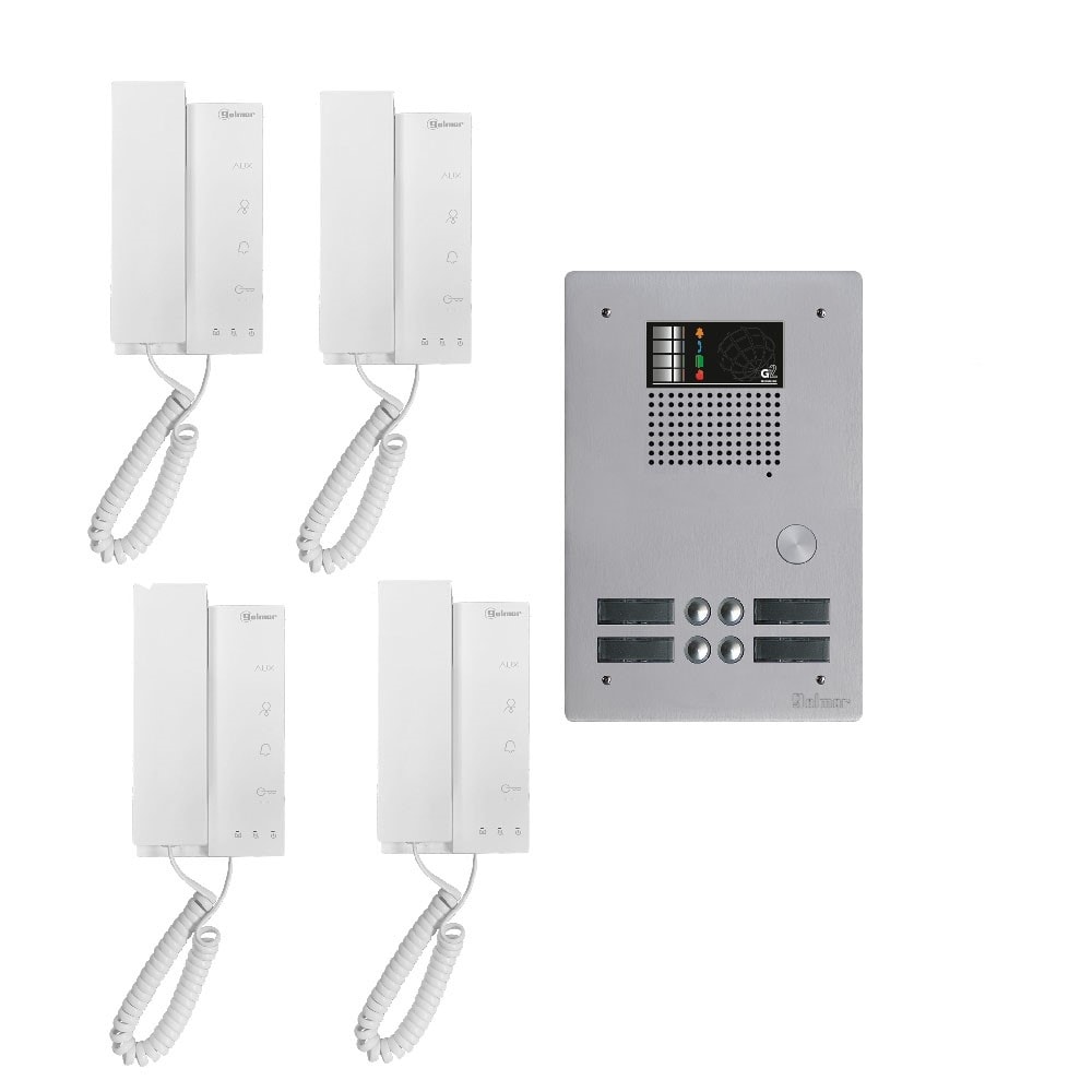Kit interphone audio collectif bus 2 fils g2p 4 appels GOLMAR