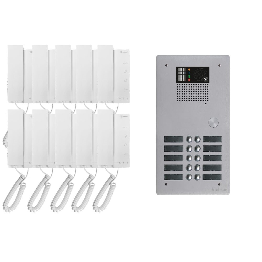 Kit interphone audio bus g2p 10 appels - gkag2p/210 GOLMAR