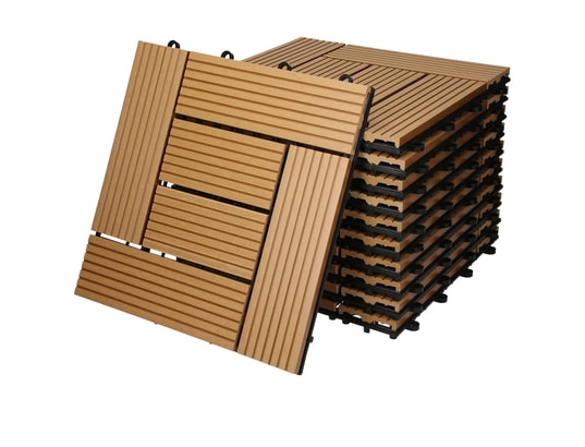 Wpc carreaux de sol 30x30cm 2m² pour terrasse jardin piscine patio ...